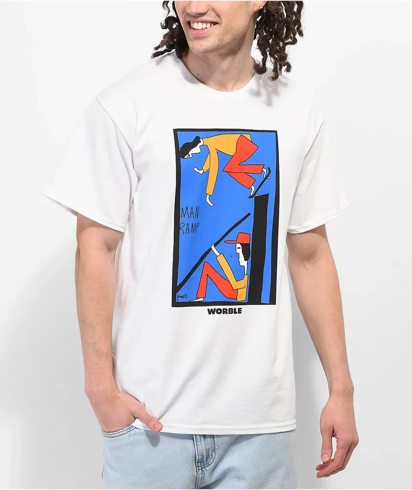 WORBLE Man Ramp White T-Shirt | Hamilton Place