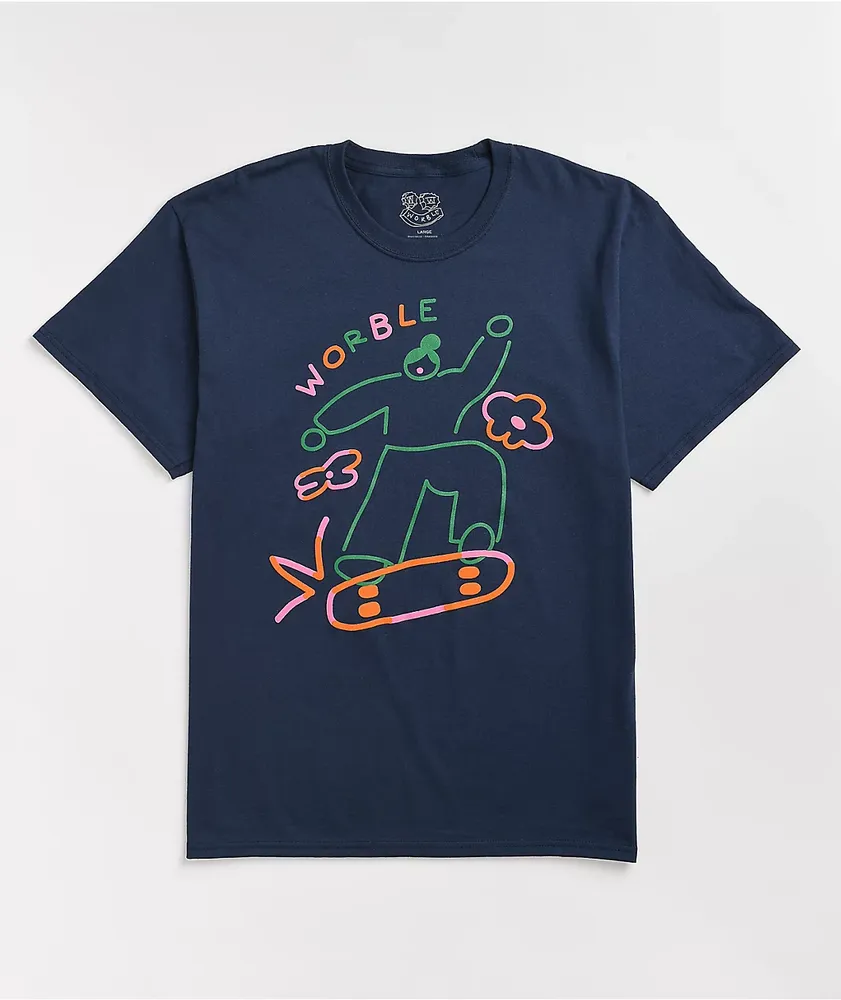 WORBLE Skater Navy T-Shirt | Hamilton Place