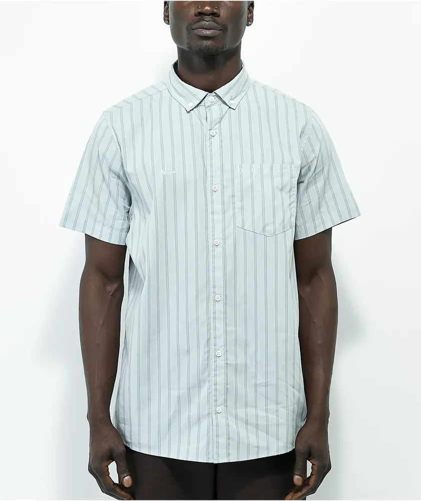 WORBLE W- Blue Stripe Short Sleeve Button Up Shirt | Hamilton Place