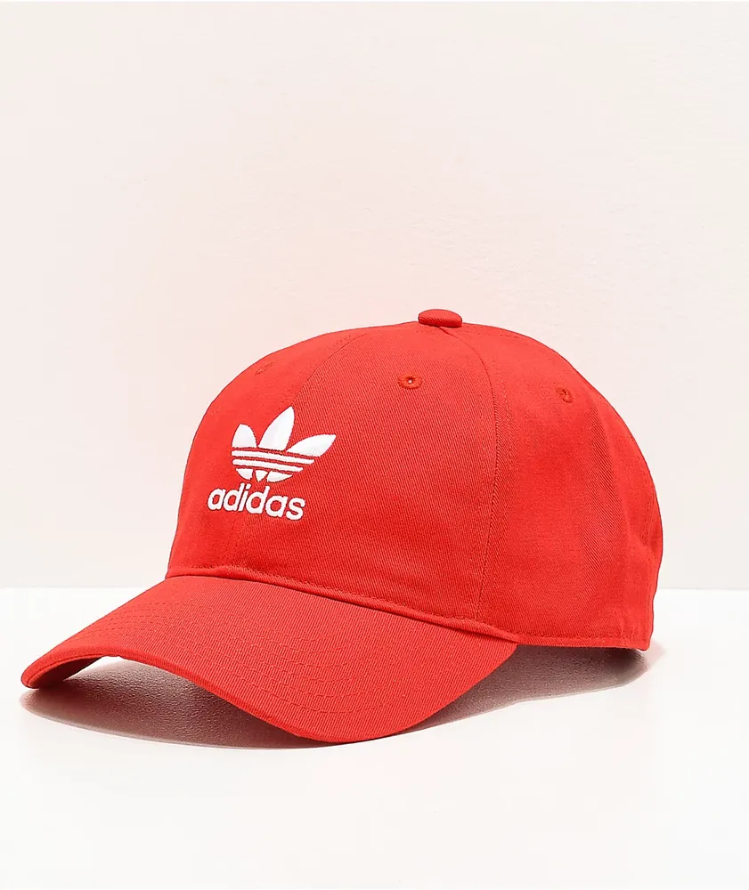 Adidas Originals Relaxed Red Strapback Hat | Hamilton Place