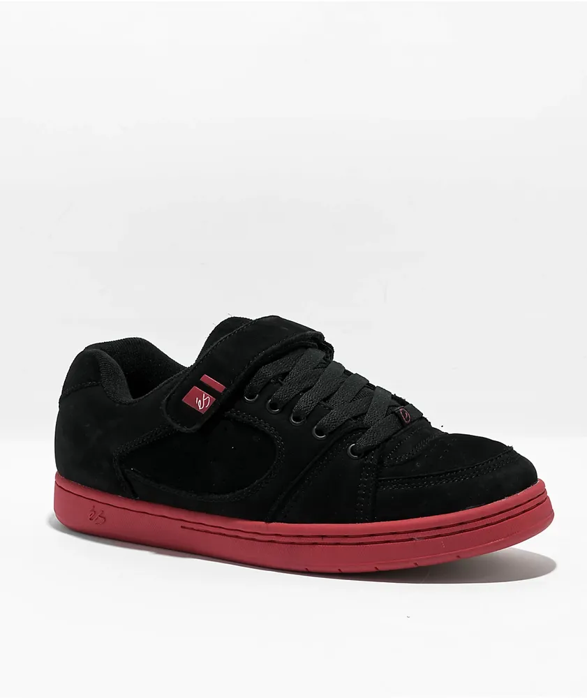 ES Accel OG Plus Black & Red Skate Shoes | Hamilton Place