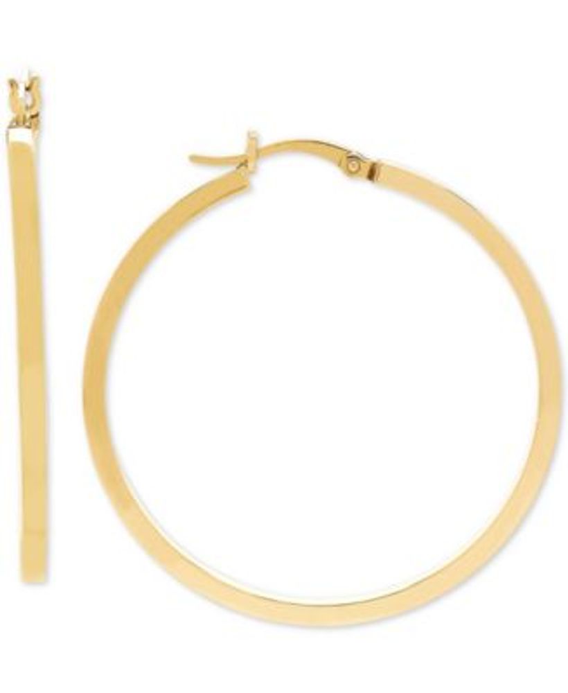 Macy's Square Edge Hoop Earrings (40mm) in 14k Gold | Mall of America®