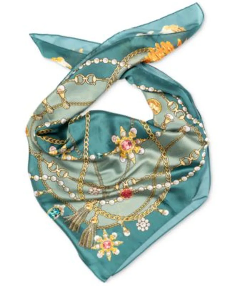 INC International Concepts Tiger Jewel Status Square Scarf, Created for ...