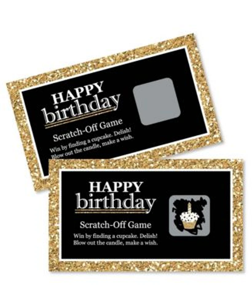 Big Dot of Happiness Adult Happy Birthday - Gold - Birthday Party Game ...