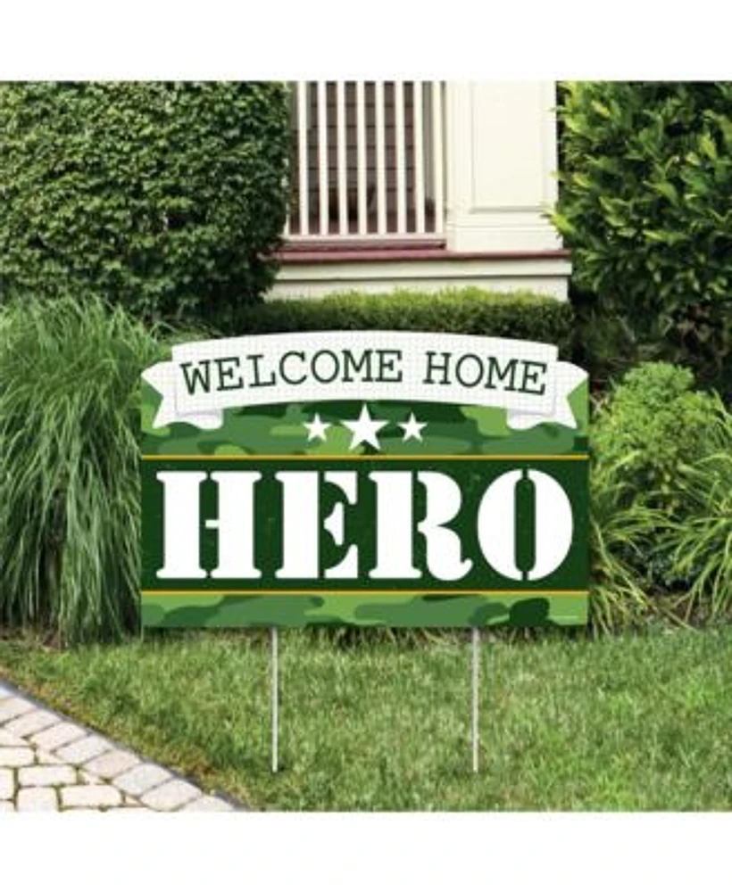 Big Dot of Happiness Welcome Home Hero Military Army Homecoming Yard ...