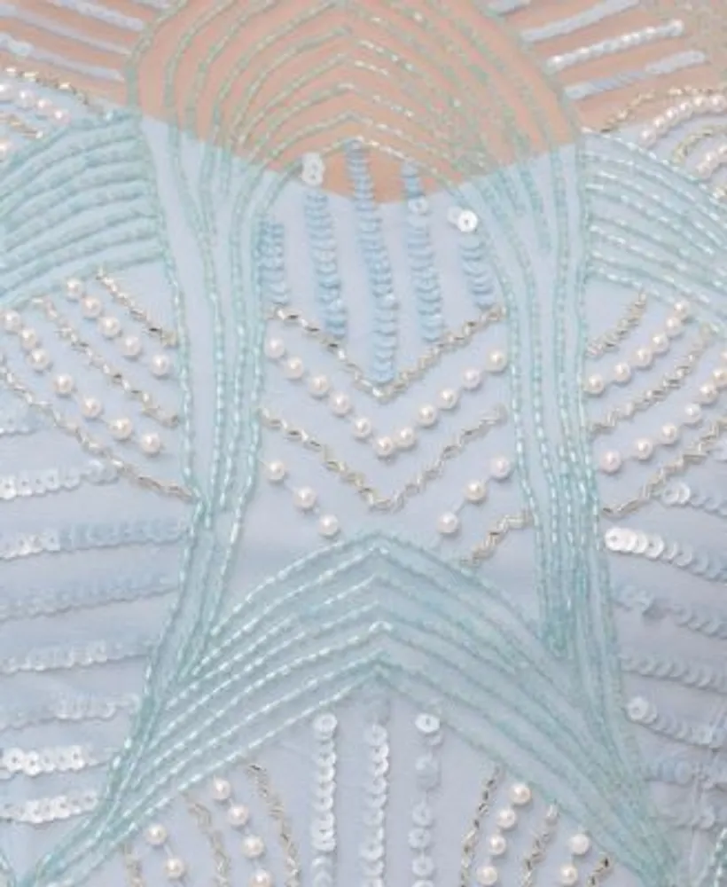 Adrianna Papell Women's Embellished Long-Sleeve Sheath Dress | Mall of ...