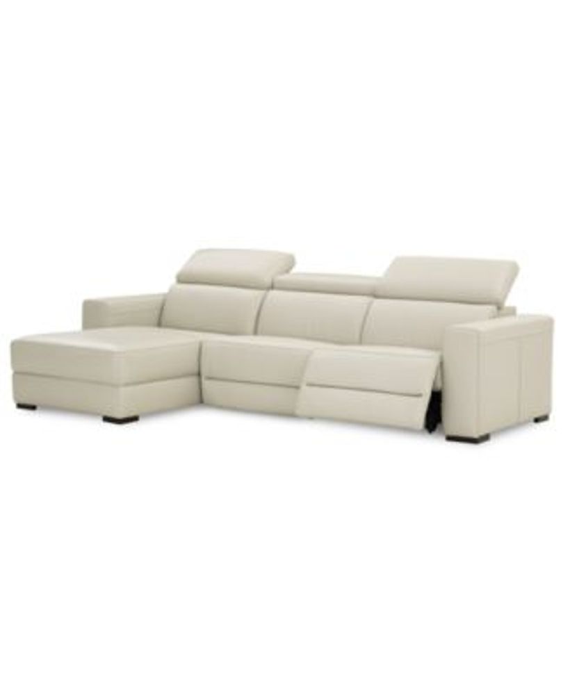 Nevio Leather Power Reclining Sectional Sofa | Baci Living Room