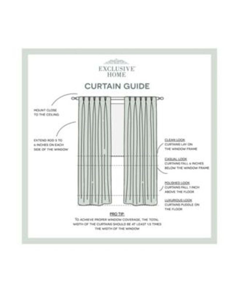 Exclusive Home Curtains Rio Burnout Sheer Pinch Pleat Curtain Panel ...