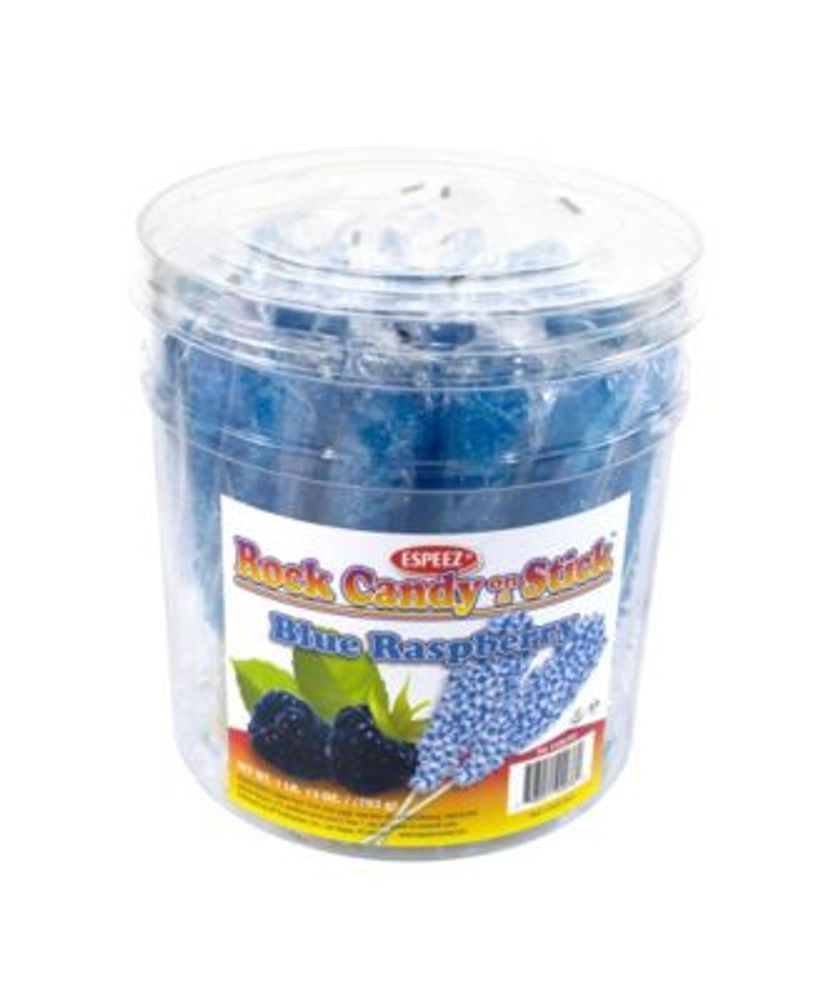 ESPEEZ Royal Blue Raspberry-Flavored Rock Candy Sticks, 36 Count | Mall ...
