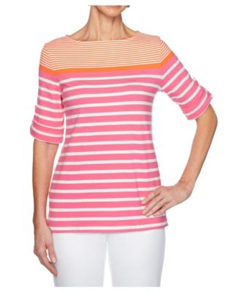 Ruby Rd. Women's Plus Size Knit Engineered Stripe Top | Mall of America®