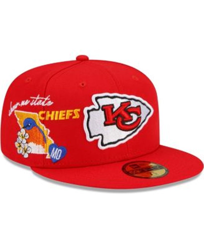 New Era Men's Red Kansas City Chiefs Cluster 59FIFTY Fitted Hat | Mall ...