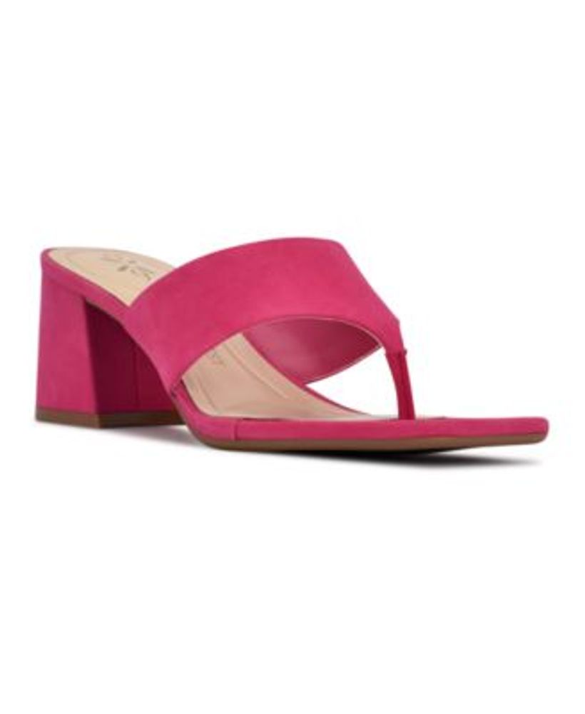 Nine West Women's Gelina 9X9 Thong Block Heel Sandals | Mall of America®