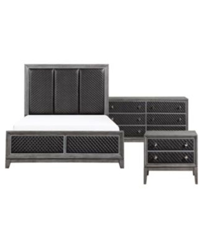 Homelegance Meredith 3pc Bedroom Set (Queen Bed, Dresser & Nightstand ...