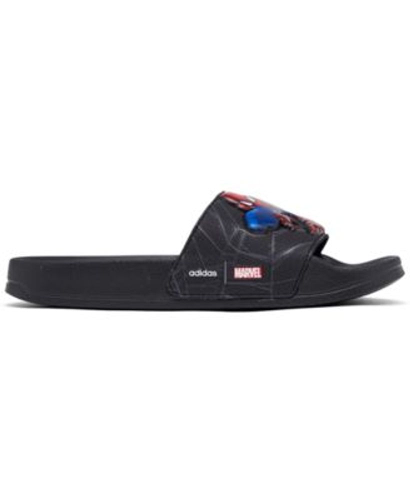 Adidas Little Boys Spider-Man Adilette Shower Slide Sandals from Finish ...