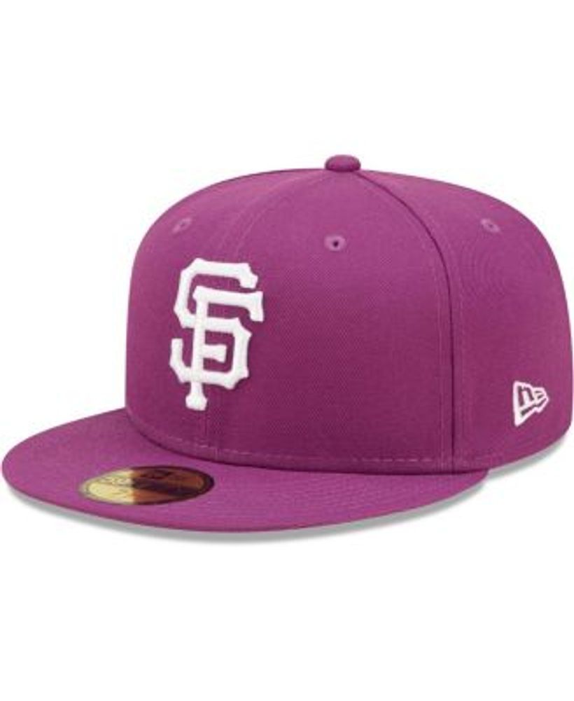 New Era Men's Grape San Francisco Giants Logo 59FIFTY Fitted Hat | Mall ...