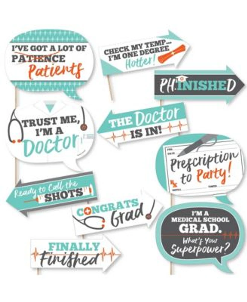 Big Dot of Happiness Funny Medical School Grad - Doctor Graduation ...