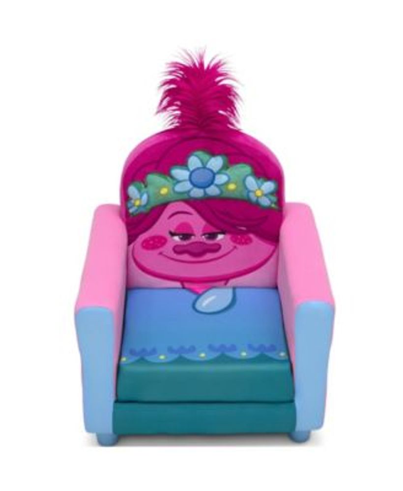 Delta Children Trolls World Tour Poppy Figural Upholstered Kids Chair ...