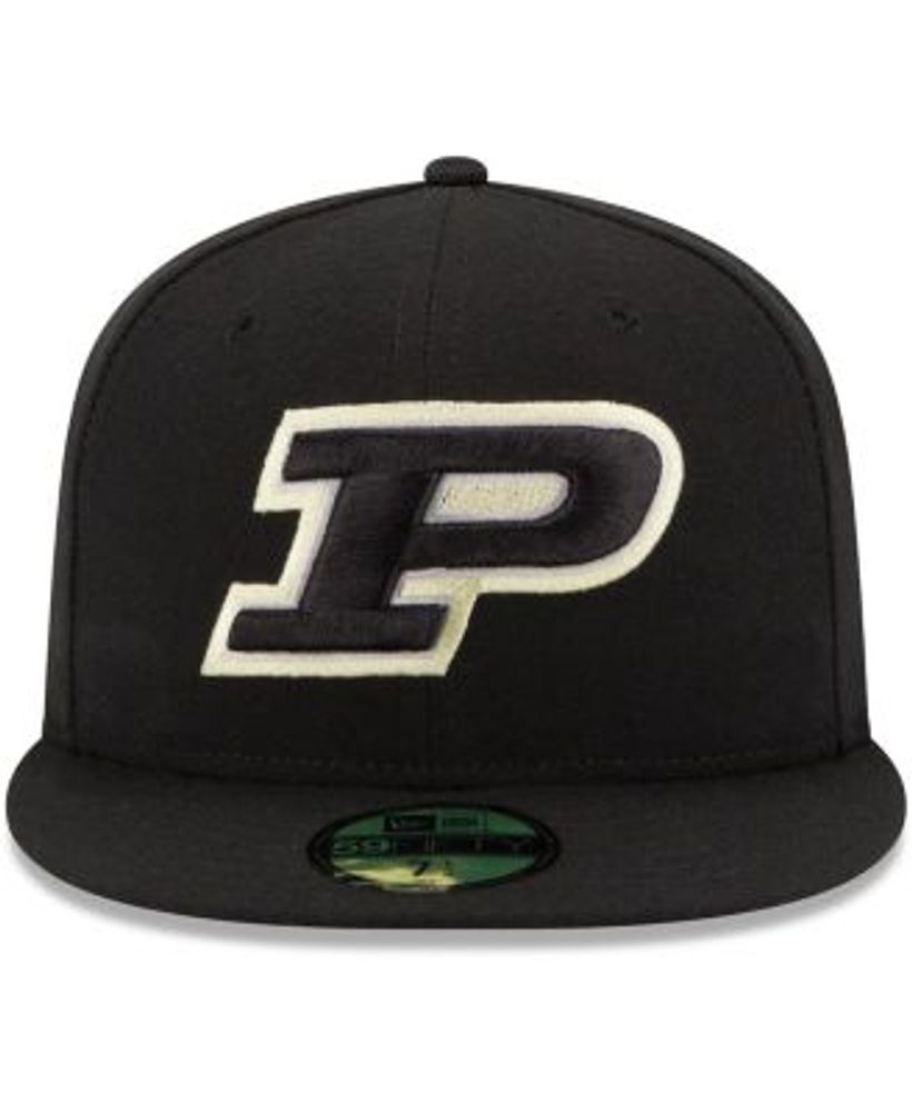 New Era Men's Black Purdue Boilermakers Logo Basic 59FIFTY Fitted Hat ...