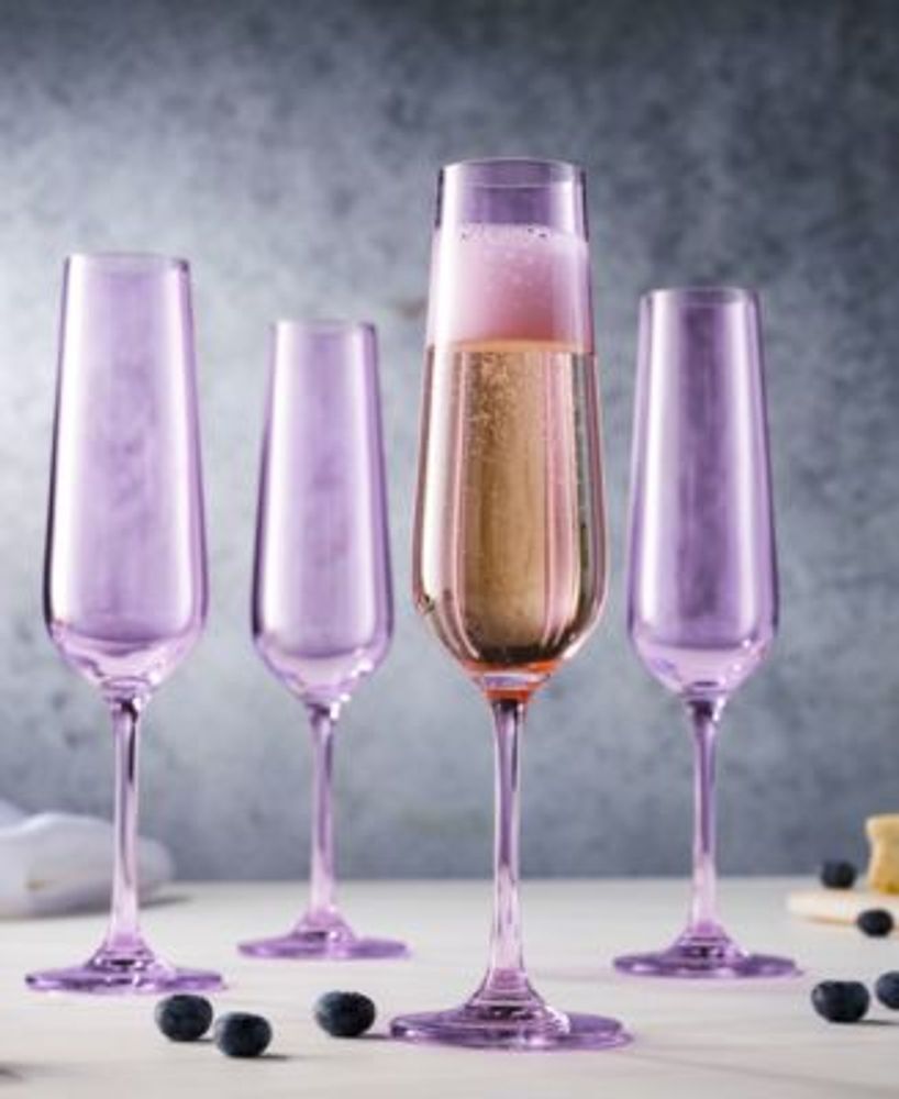 Purple champagne flutes store