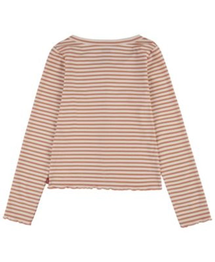 Levi's x Clements Twins Big Girls Long Sleeve Scoop Neck Rib Knit Top ...
