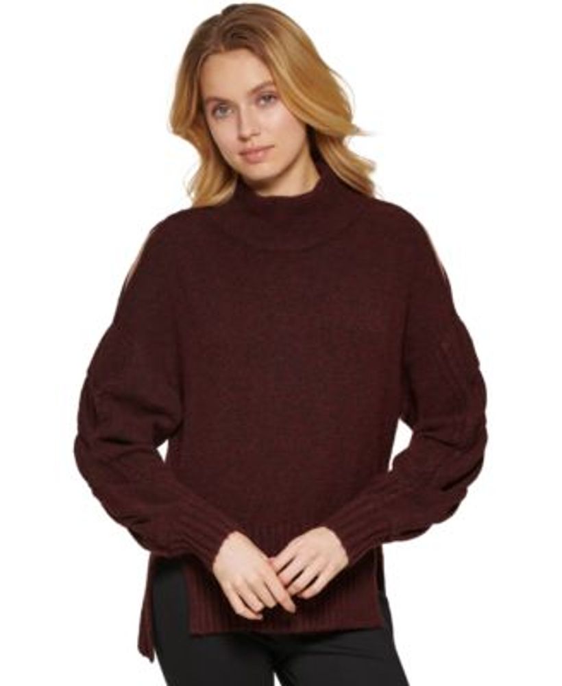 DKNY Women's Mock-Neck Side-Slit High-Low-Hem Sweater | Mall of America®