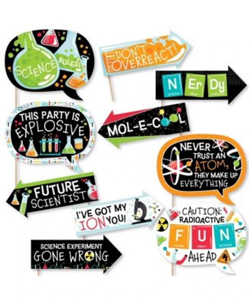 Big Dot of Happiness Funny Scientist Lab - Mad Science Photo Booth ...