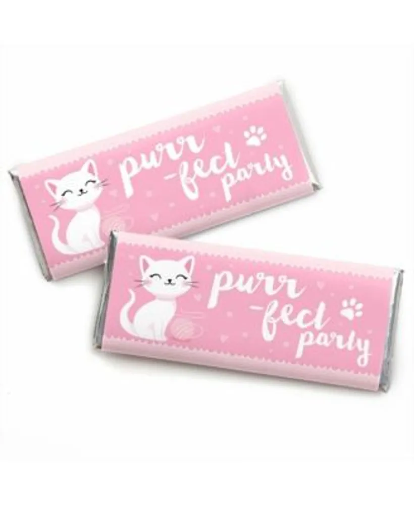 Big Dot of Happiness Purr-fect Kitty Cat - Candy Bar Wrapper Party ...