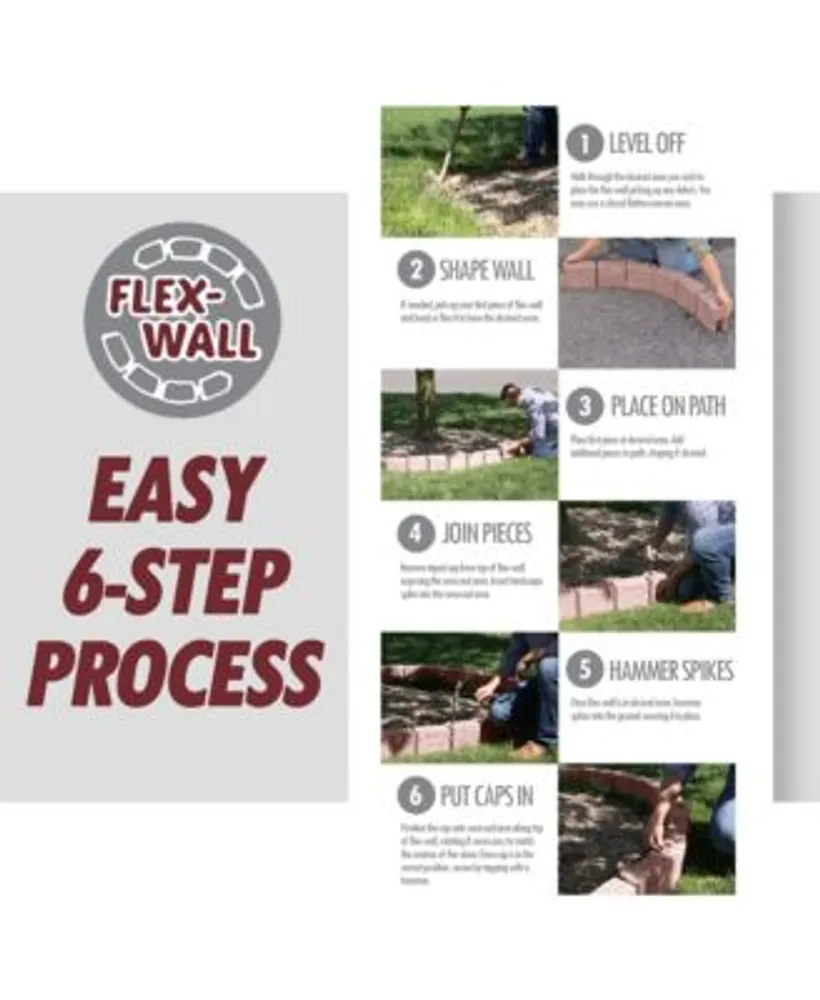 Garden Elements True Form Decorative Flex-Wall Resin Edging 4ft | Mall ...