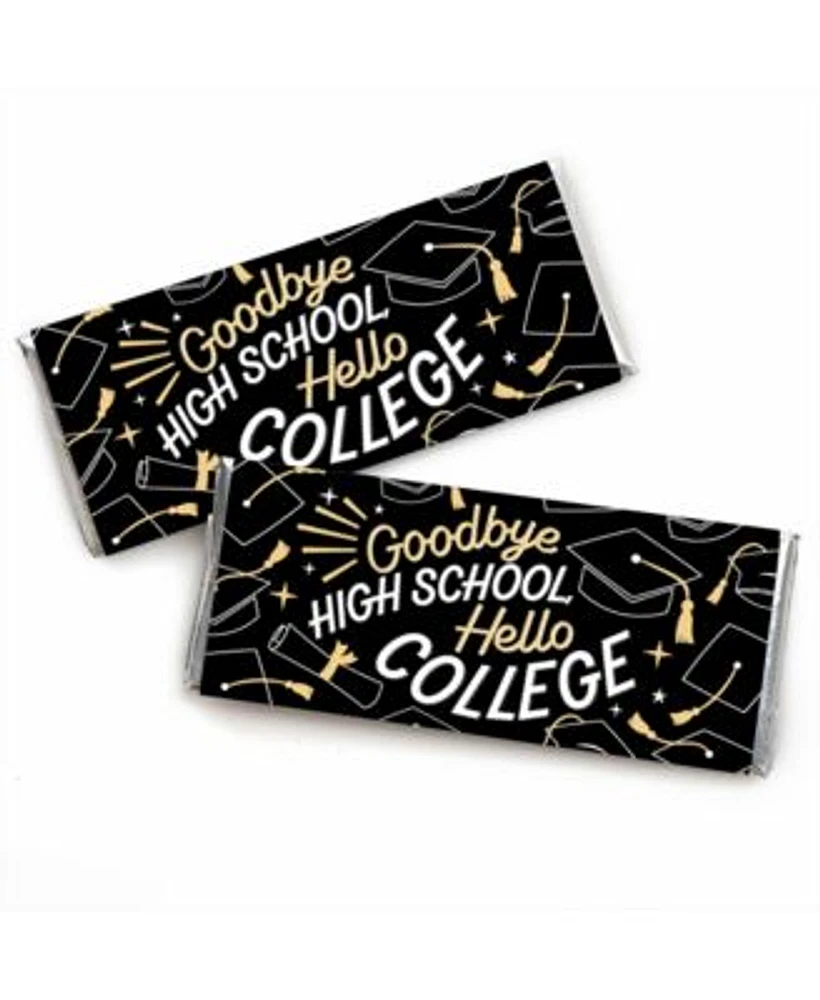 Big Dot of Happiness Goodbye High School, Hello College - Candy Bar ...