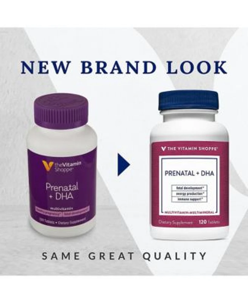 The Vitamin Shoppe Prenatal + DHA Multivitamin for a Healthy Pregnancy ...