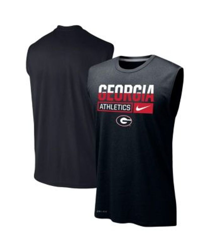 Nike Men's Black Georgia Bulldogs Wordmark Drop Legend Performance Tank ...