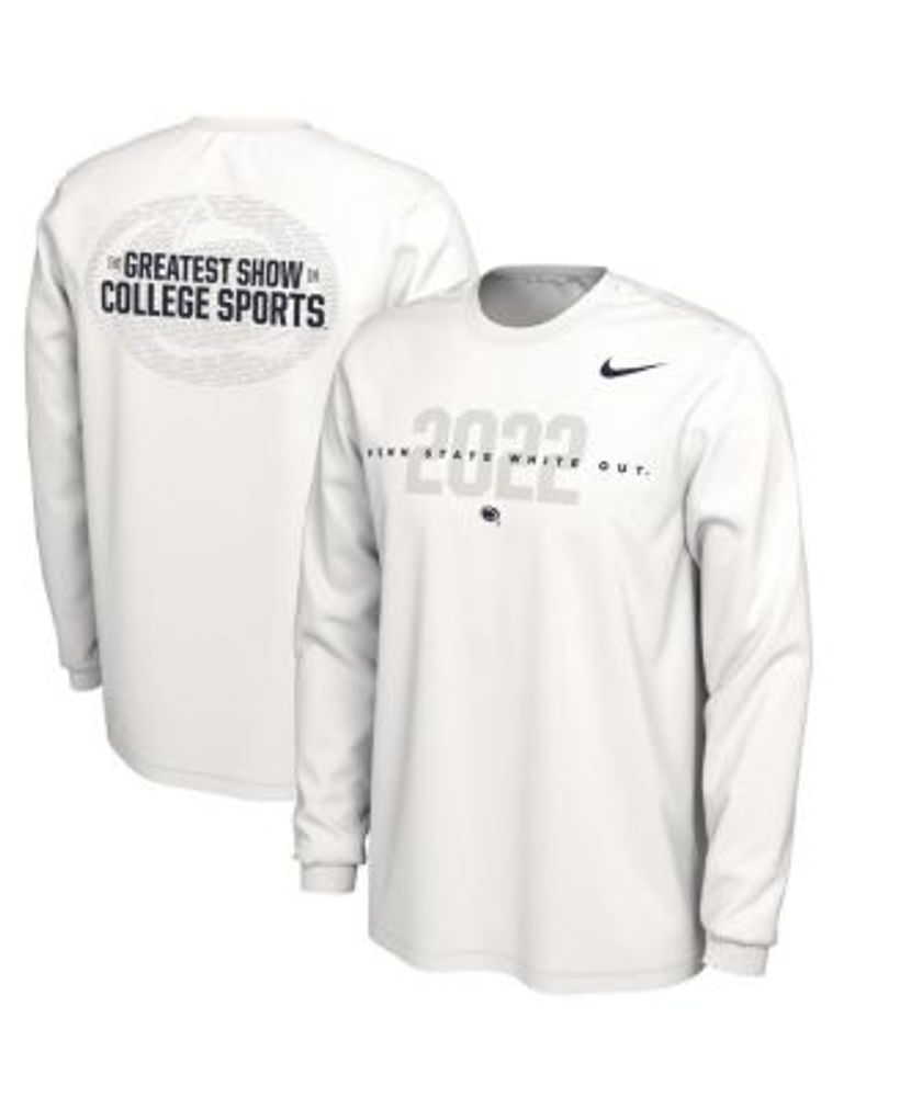 Nike Men's White Penn State Nittany Lions 2022 White Out Student Long ...