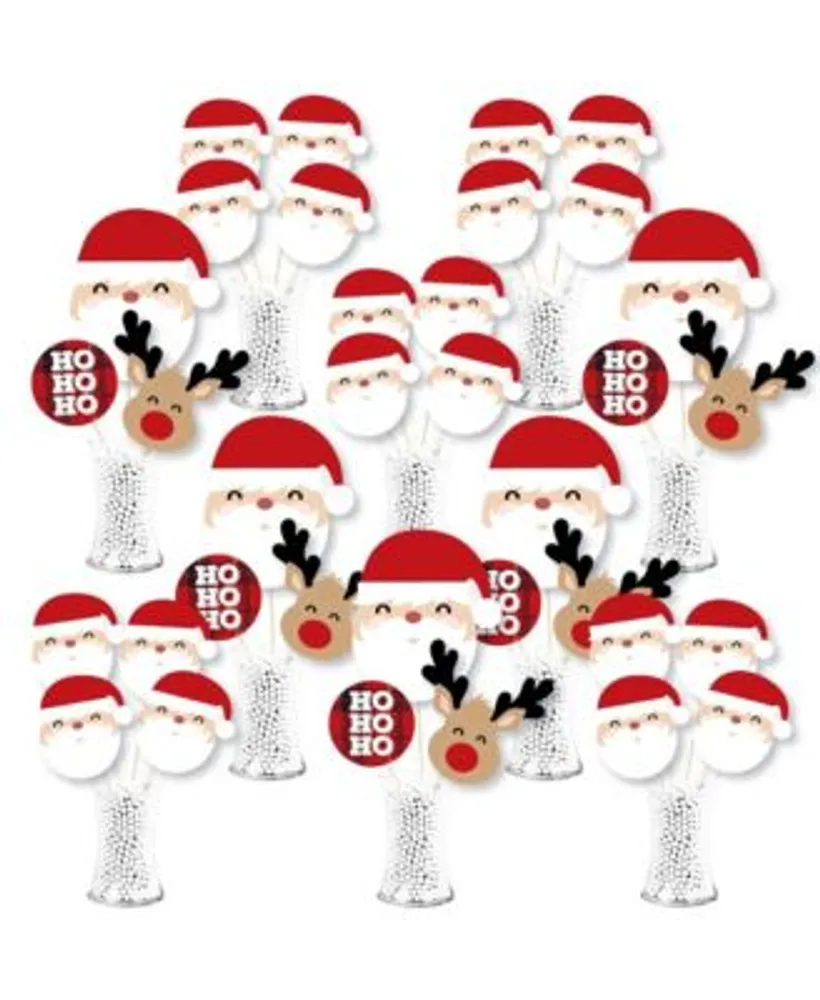 Big Dot of Happiness Jolly Santa Claus - Christmas Centerpiece Sticks ...