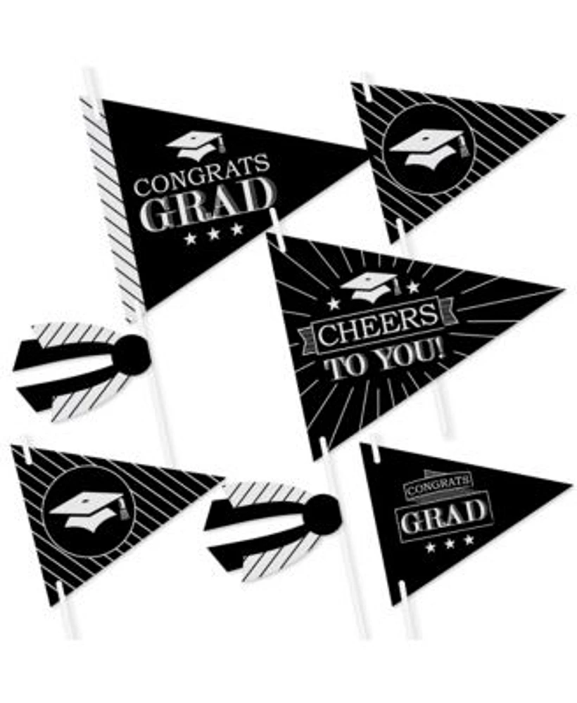 Big Dot of Happiness Graduation Cheers Triangle Party Photo Props ...