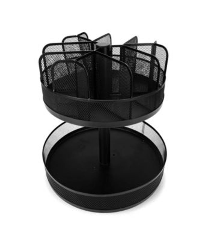 Mind Reader 2 Tier Lazy Susan Granola Bar and Snack Organizer,Home ...