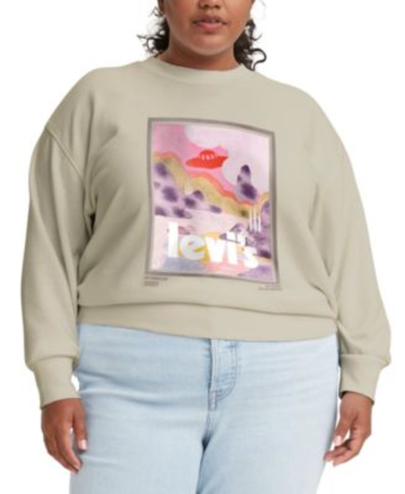 Levi's Trendy Plus Spacey Landscape Graphic Standard Sweatshirt | Mall ...