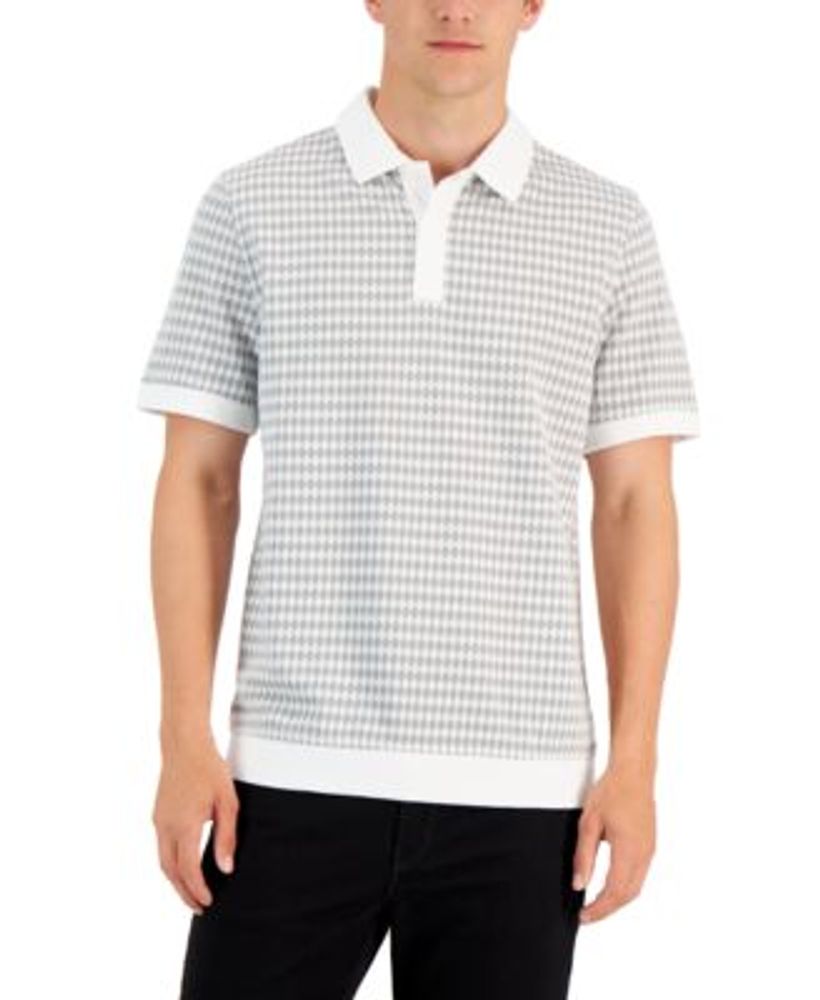 Alfani Men's Diamond Pattern Polo Shirt, Created for Macy's | Mall of ...