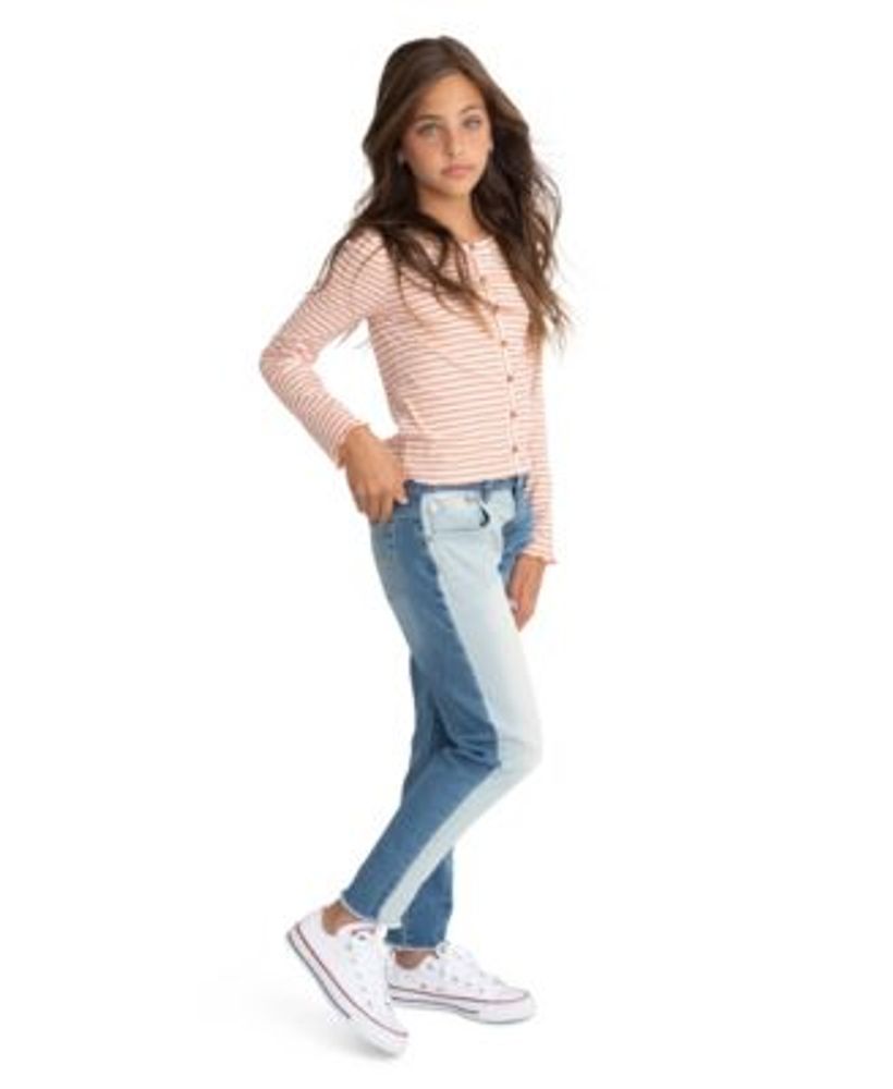 Levi's x Clements Twins Big Girls Long Sleeve Scoop Neck Rib Knit Top ...