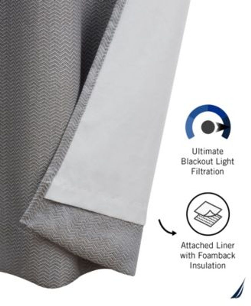 Nautica Virginia Ultimate Blackout Back Tab Window Curtain Panel Set ...