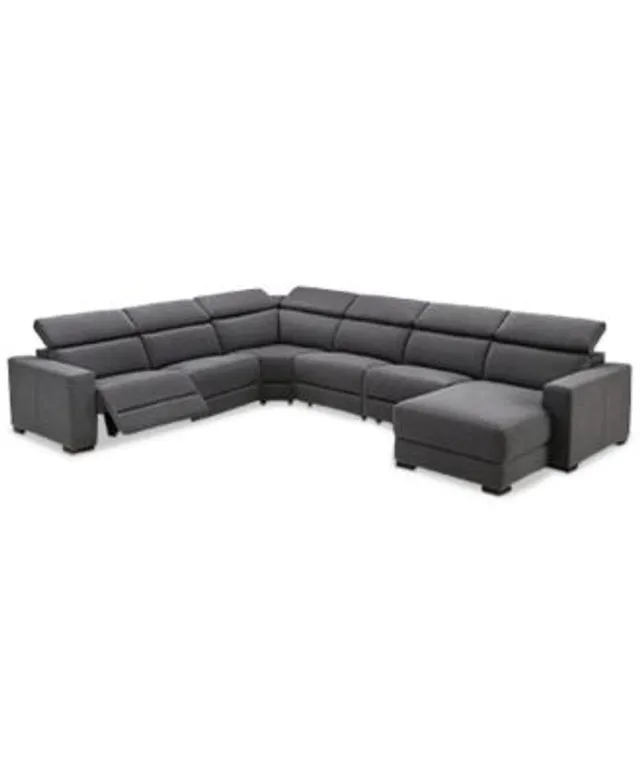 Nevio 5 Pc Leather L Shaped Sectional Sofa | Cabinets Matttroy
