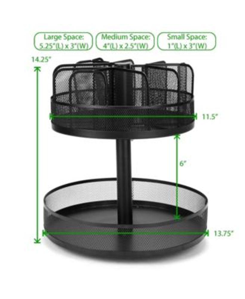 Mind Reader 2 Tier Lazy Susan Granola Bar and Snack Organizer,Home ...