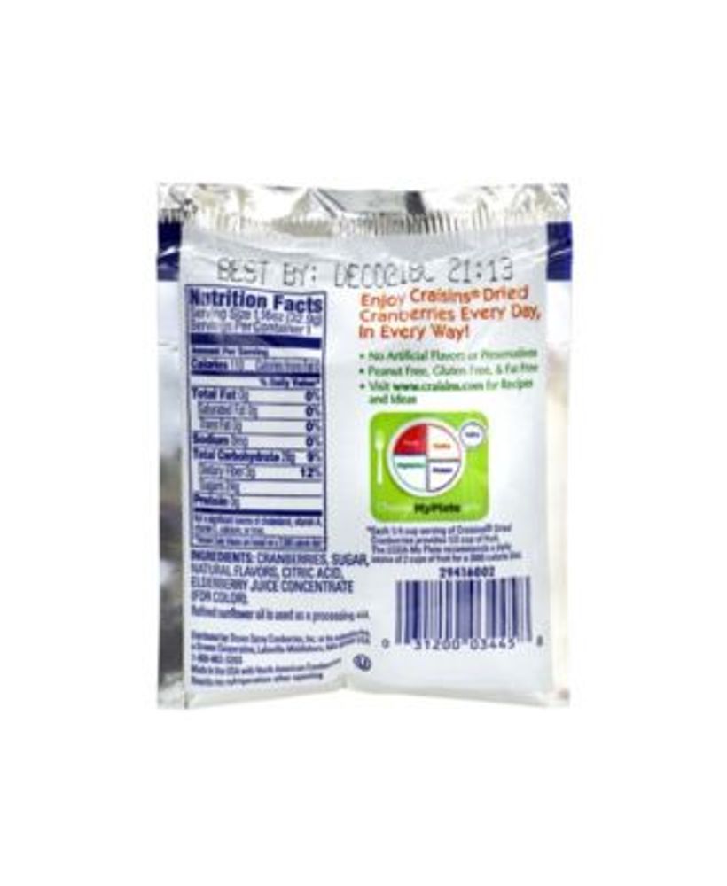 Ocean Spray Craisins Strawberry Flavored Dried Cranberries, 1.16 oz ...