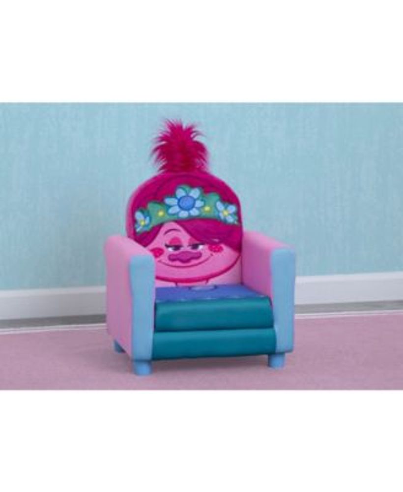 Delta Children Trolls World Tour Poppy Figural Upholstered Kids Chair ...