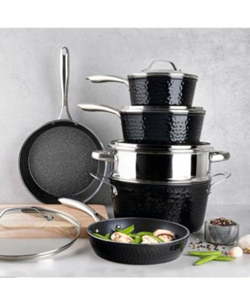 Granite Stone Diamond Hammered Aluminum Diamond Infused Nonstick 10-Pc ...
