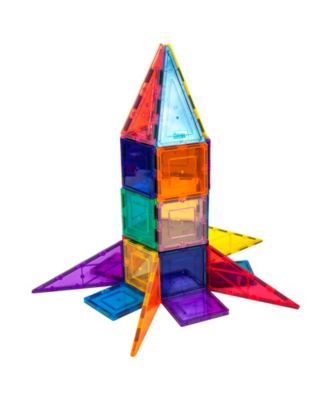 PicassoTiles Rocket Booster Theme Magnetic Building Block Set, 32 Piece ...