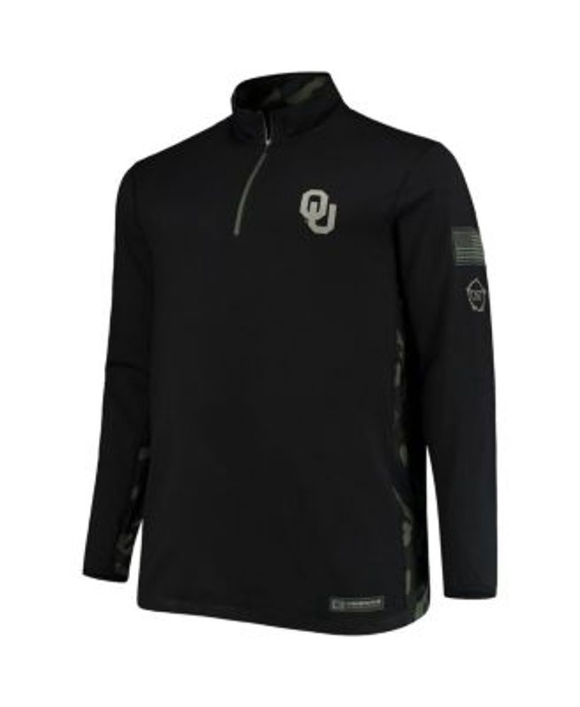 Colosseum Men's Black Oklahoma Sooners OHT Military-Inspired Appreciation Big and Tall Quarter ...