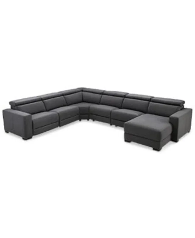 Nevio 6 Pc Leather L Shaped Sectional Sofa | Cabinets Matttroy
