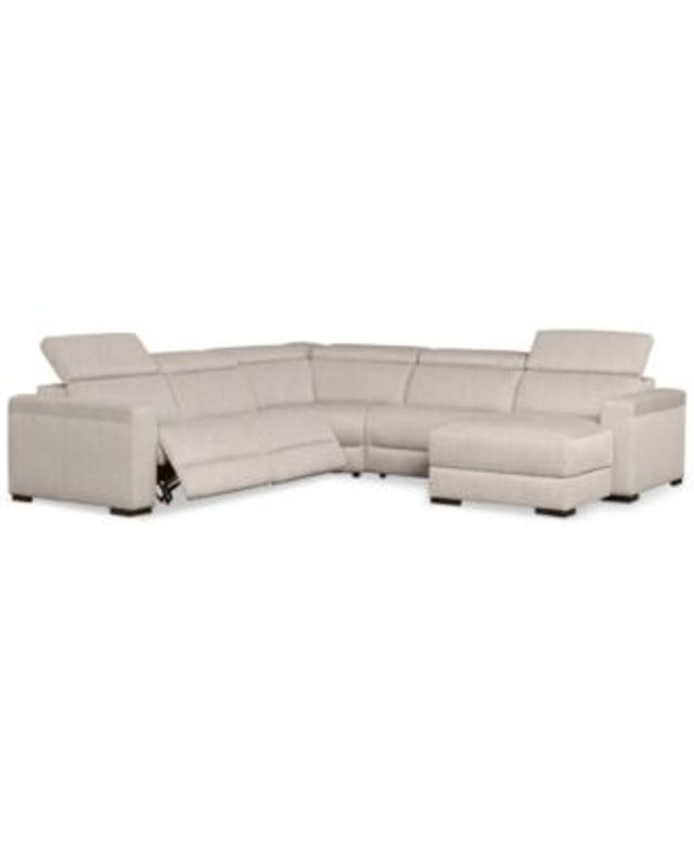Nevio 6 Pc Leather L Shaped Sectional Sofa | Baci Living Room