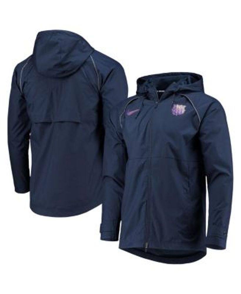 Nike Men's Blue Barcelona AWF Logo Raglan Full-Zip Jacket | Mall of ...
