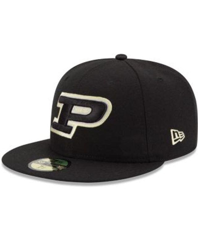 New Era Men's Black Purdue Boilermakers Logo Basic 59FIFTY Fitted Hat ...